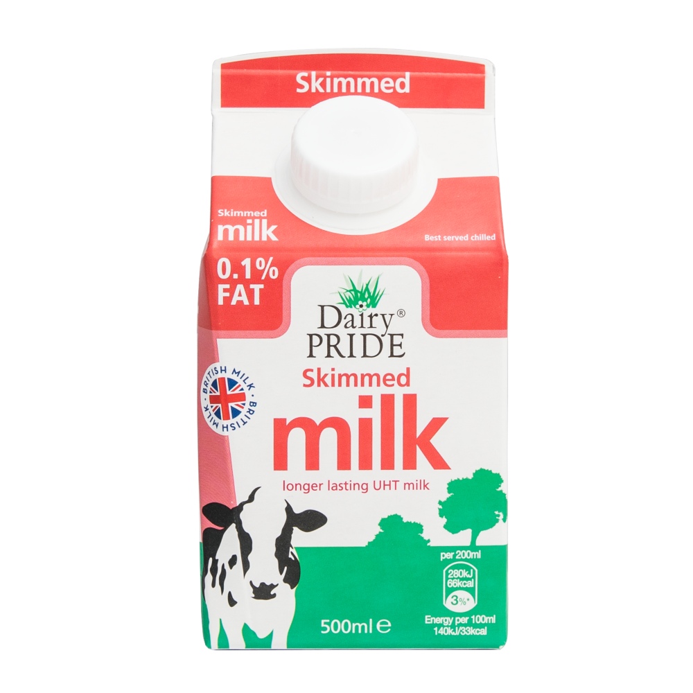 Dairy Pride Skimmed UHT Milk 500ml - Crediton Dairy Dairy Pride Skimmed UHT Milk 500ml - Crediton Dairy